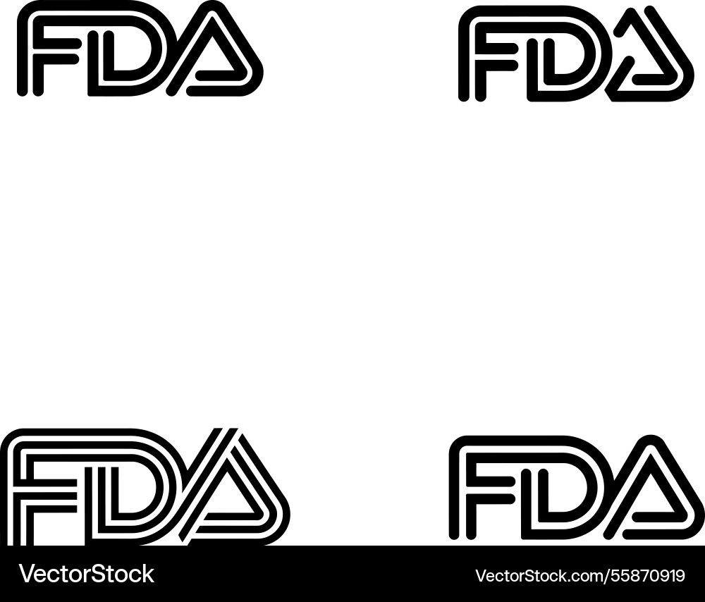 Cute artwork for fda logo Royalty Free Vector Image