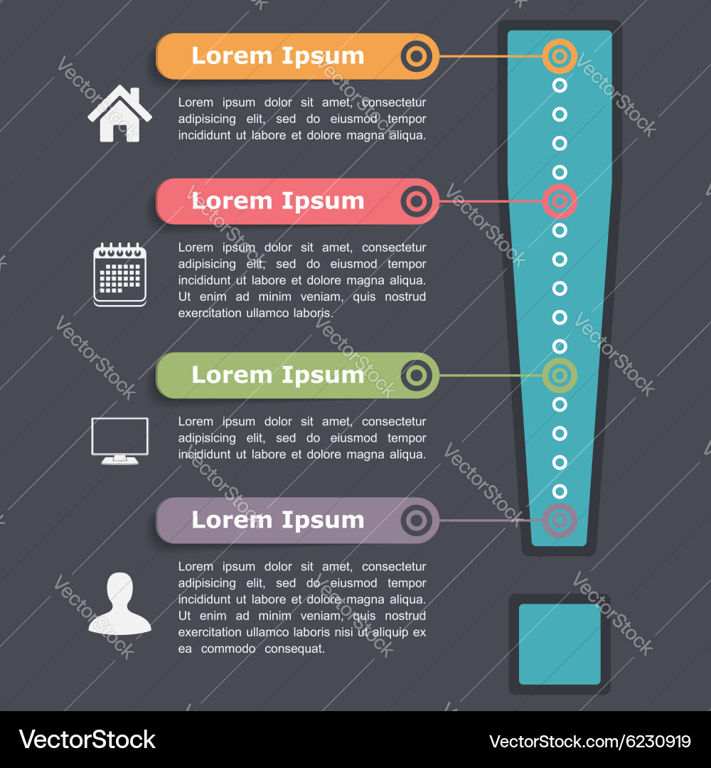 Design template with exclamation mark Royalty Free Vector