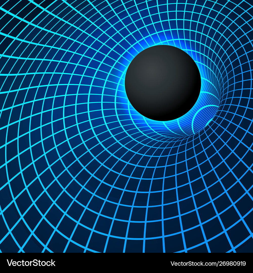 Digital visualisation black hole physics Vector Image
