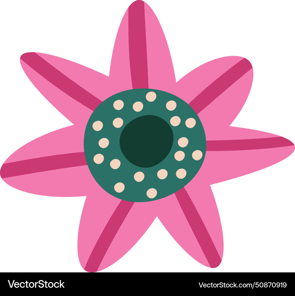 Flower head childish Royalty Free Vector Image