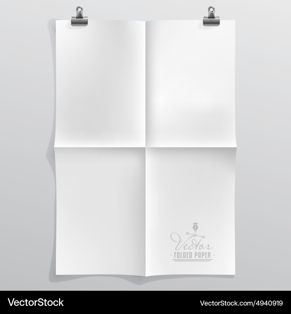 Folded paper template Royalty Free Vector Image