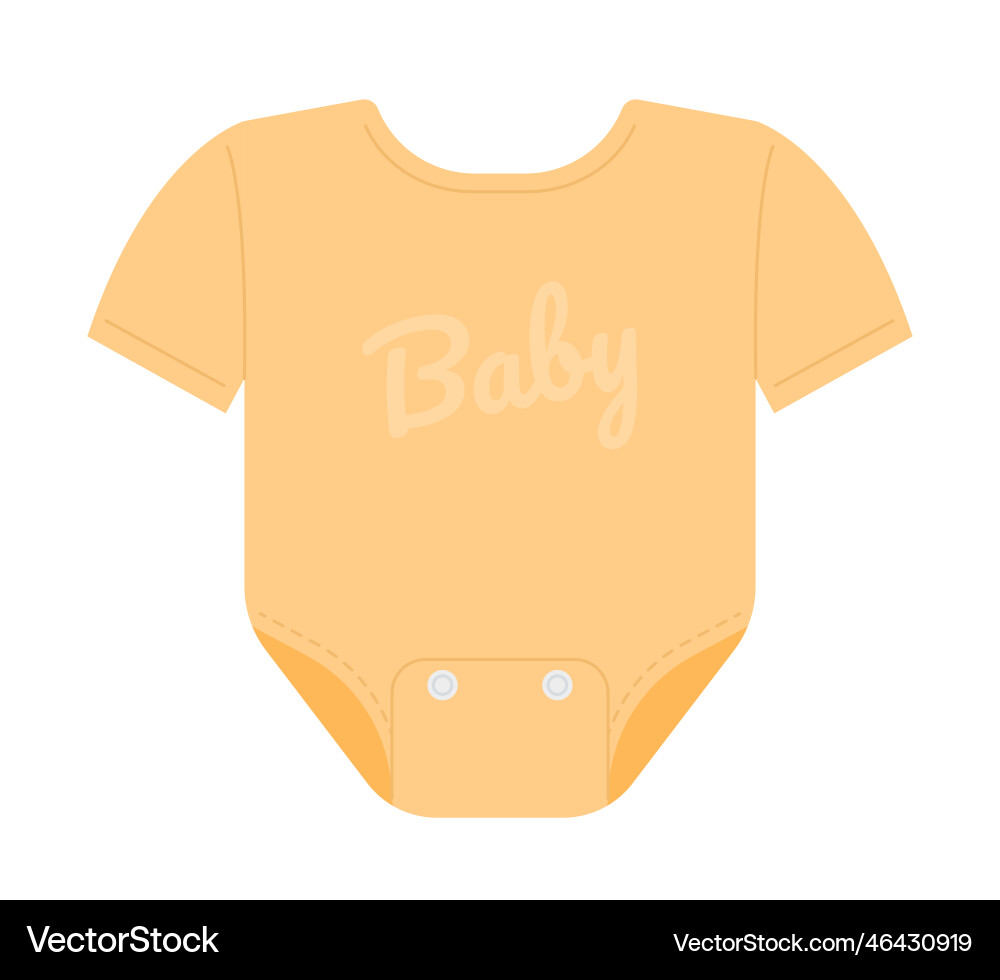 Newborn baby clothes semi flat color object Vector Image