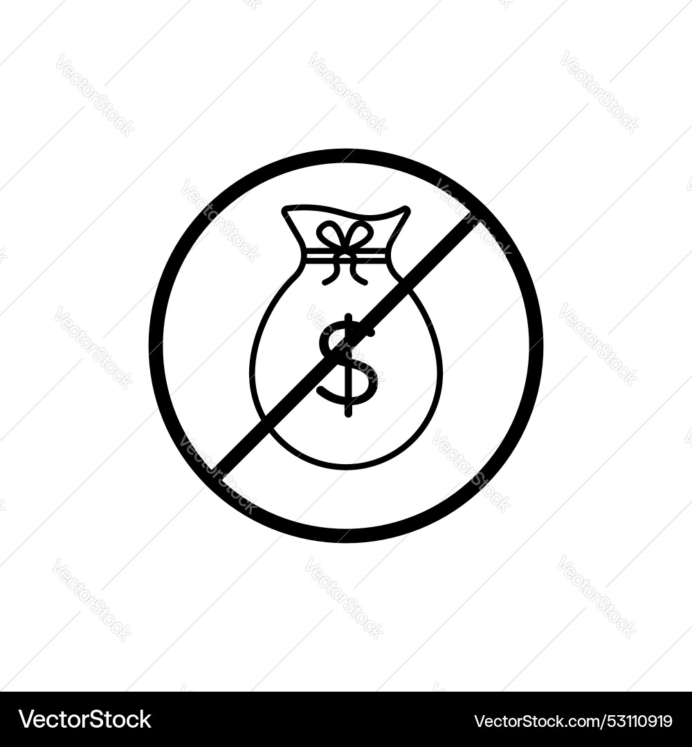 No money icon Royalty Free Vector Image - VectorStock