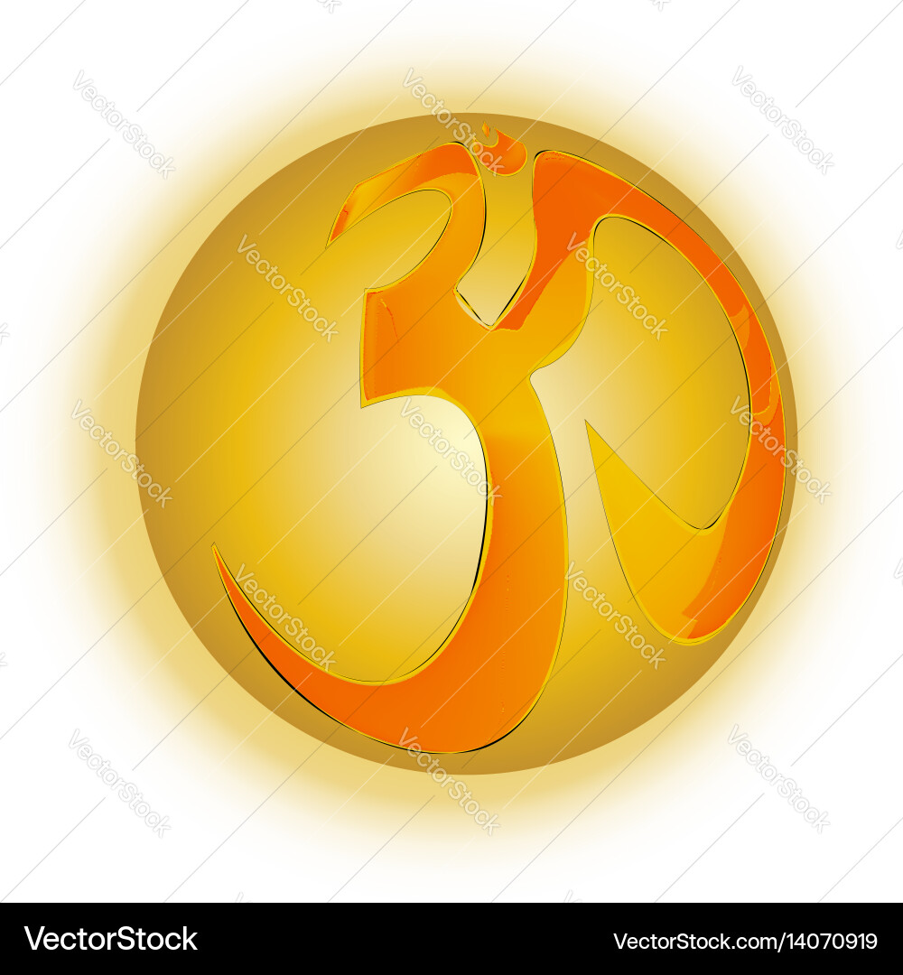 Om globe Royalty Free Vector Image - VectorStock