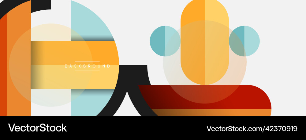 Round geometric shapes lines and circles Vector Image