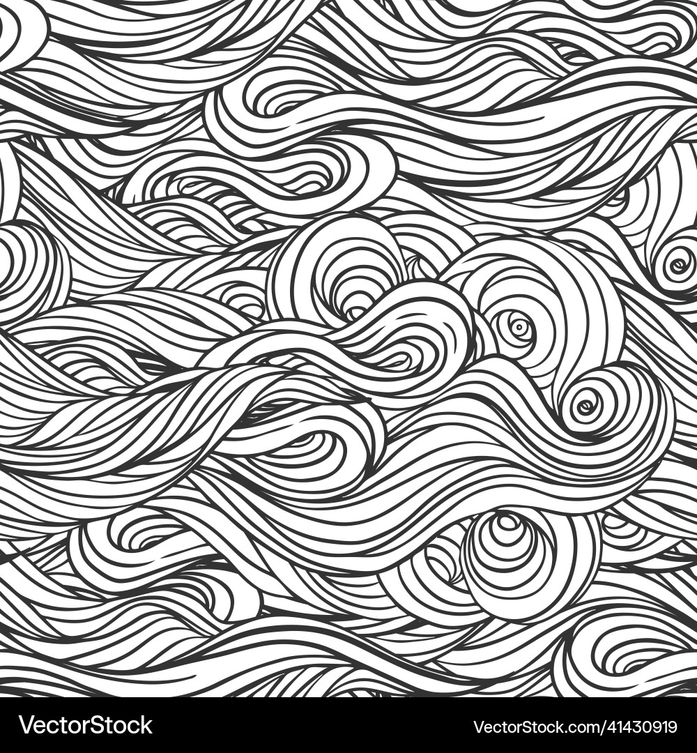 Seamless black and white abstract hand Royalty Free Vector