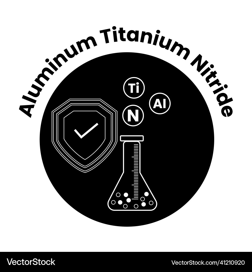 Aluminum titanium nitride altin logo Royalty Free Vector