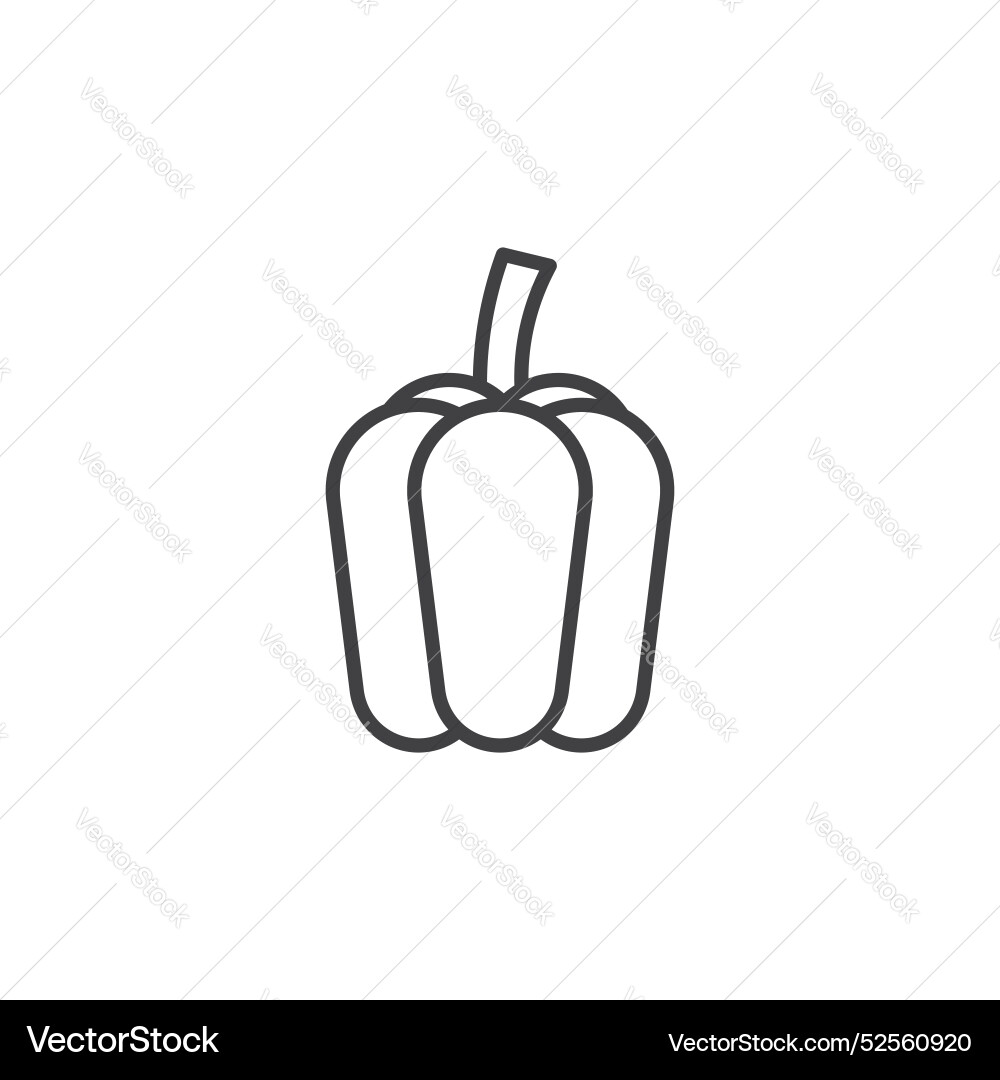 Capsicum icon set on white background Royalty Free Vector