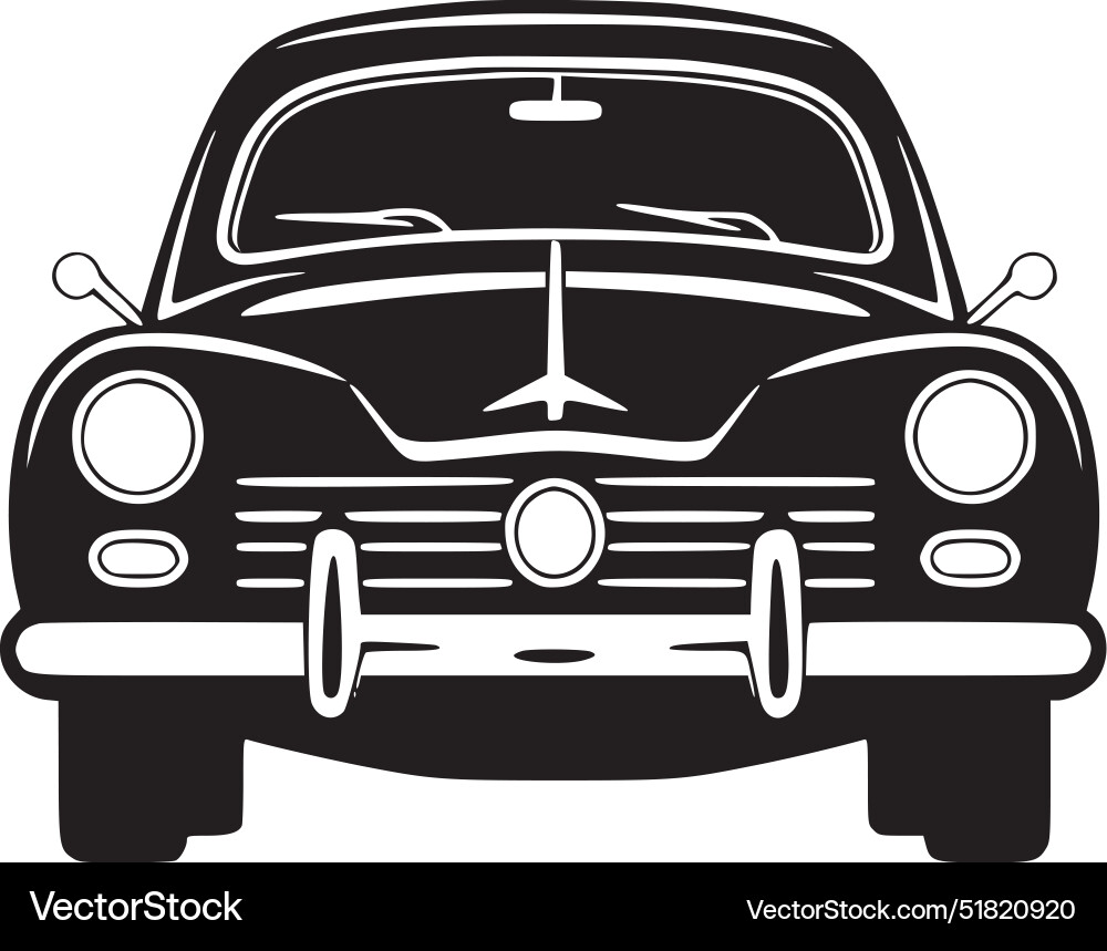 Car - black and white isolated icon Royalty Free Vector