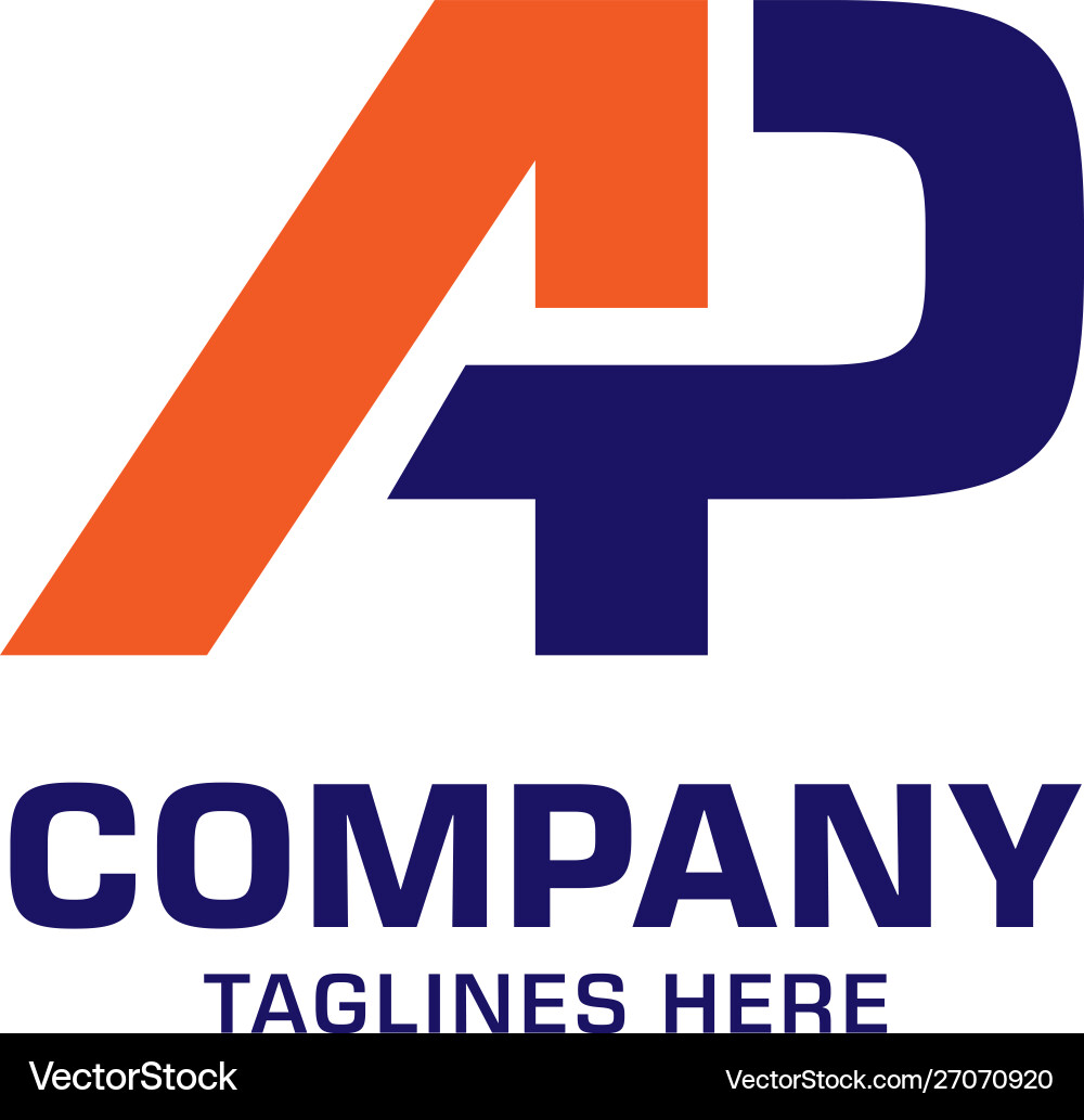 Letter appa geometric strong logo Royalty Free Vector Image