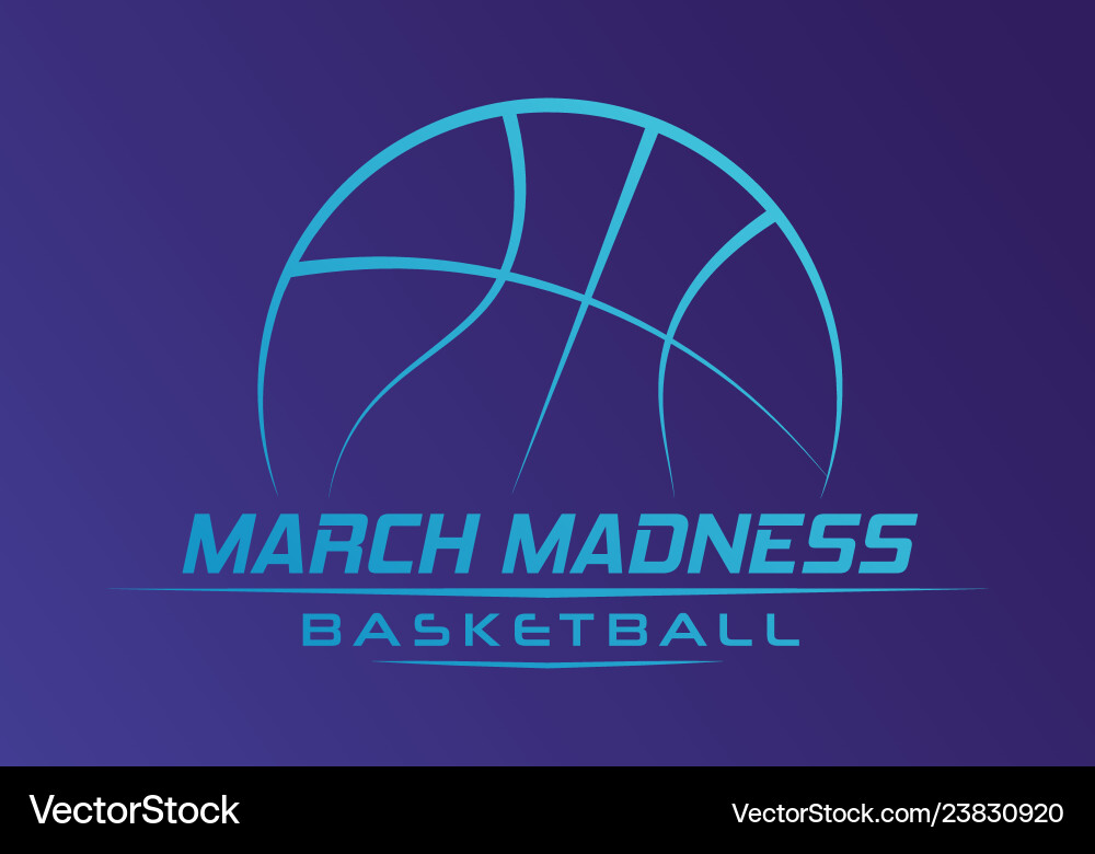 March madness basketball Royalty Free Vector Image
