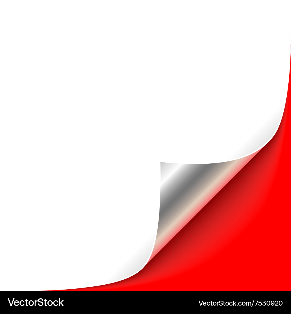 Silver curled corner Royalty Free Vector Image