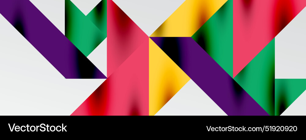 Tech minimal overlapping triangle shapes elements Vector Image