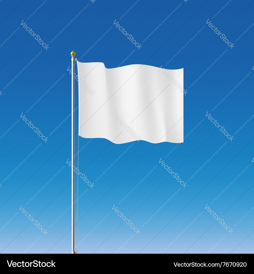 White flag stock Royalty Free Vector Image - VectorStock