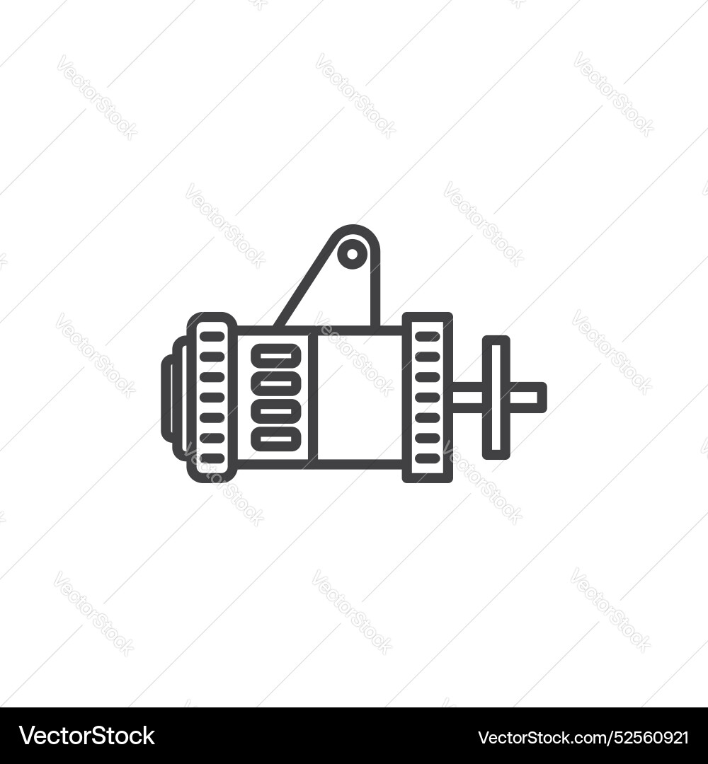Car alternator icon set on white background Vector Image