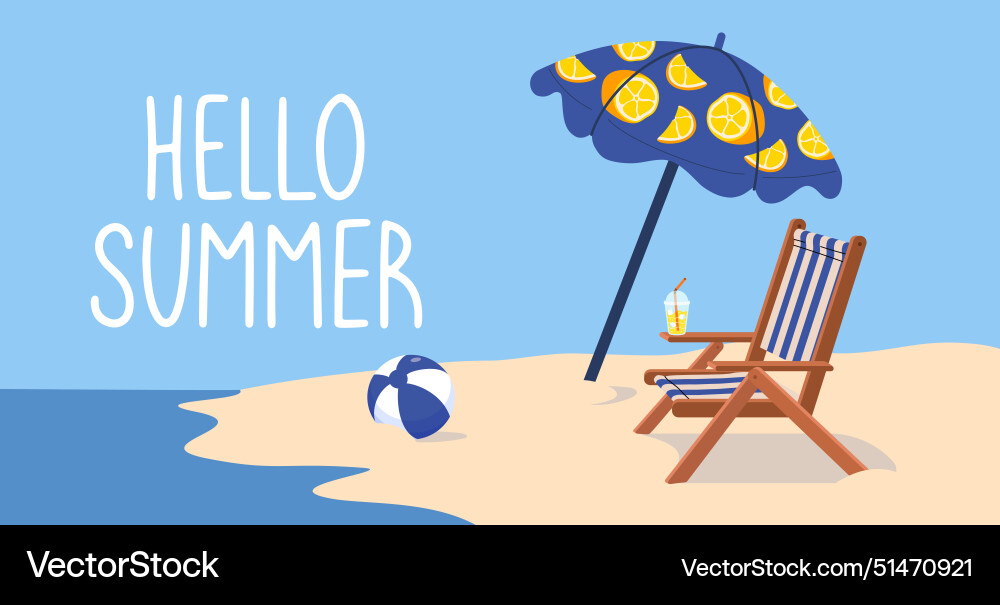 Colorful summer background banners horizontal Vector Image