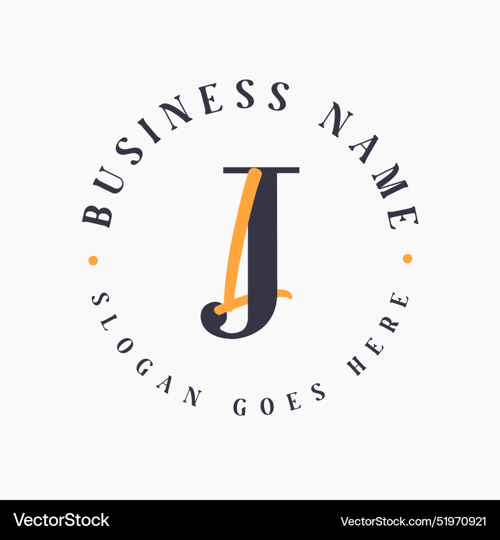 Elegant letter jl initials logo for corporate Vector Image