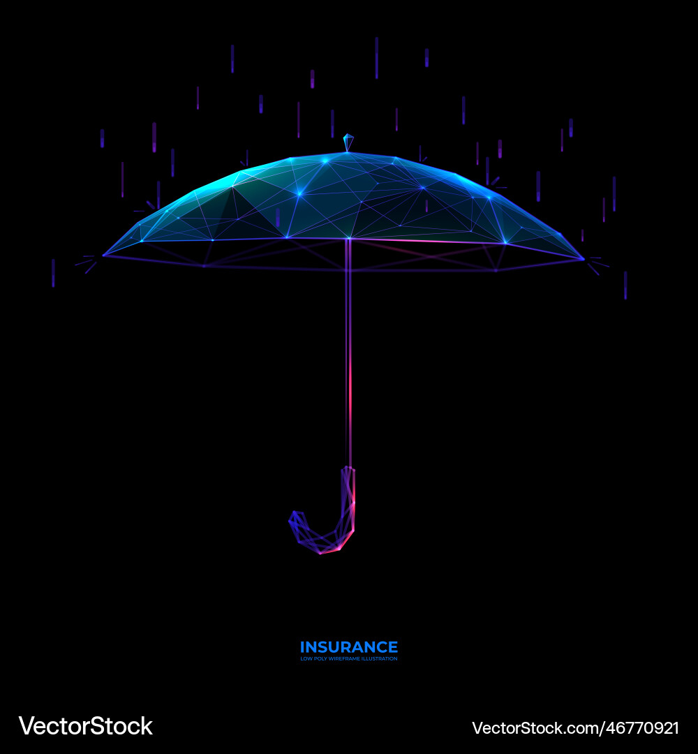 Futuristic Umbrella Tech Royalty Free Vector Image