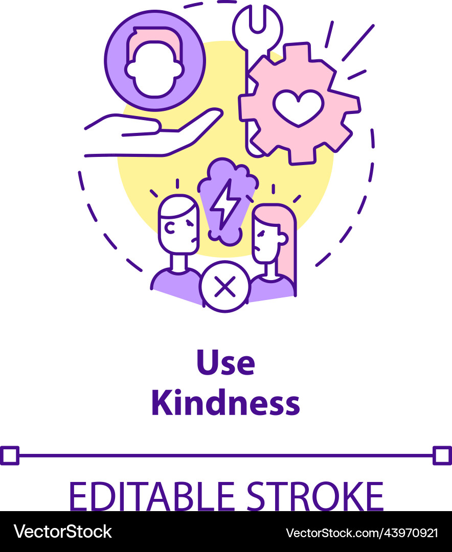 Use kindness concept icon Royalty Free Vector Image