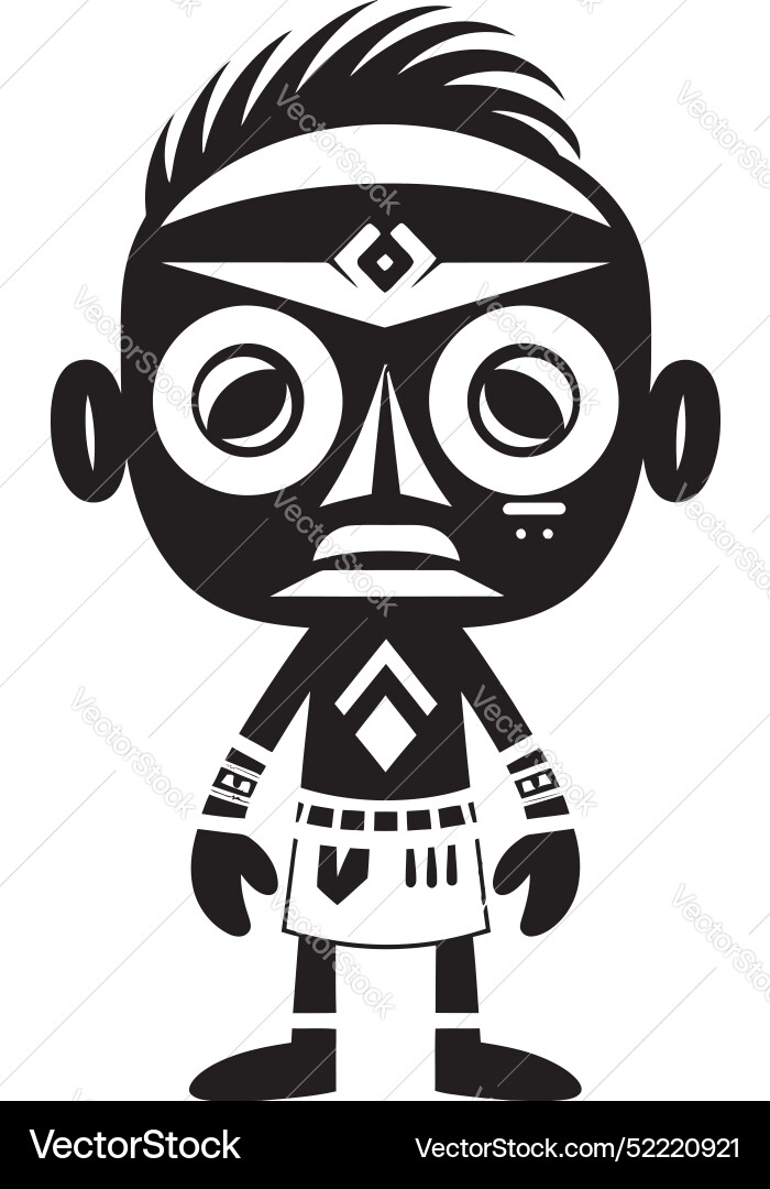 Wild wanderer tribal symbol majesty full Vector Image