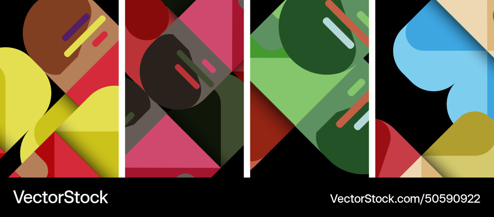 Balance movement geometric backgrounds poster Vector Image