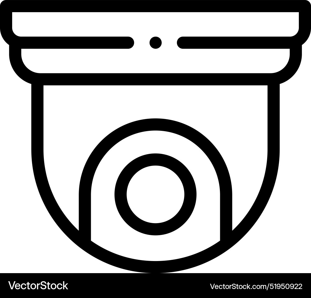 Cctv icon thin linear style design isolated Vector Image
