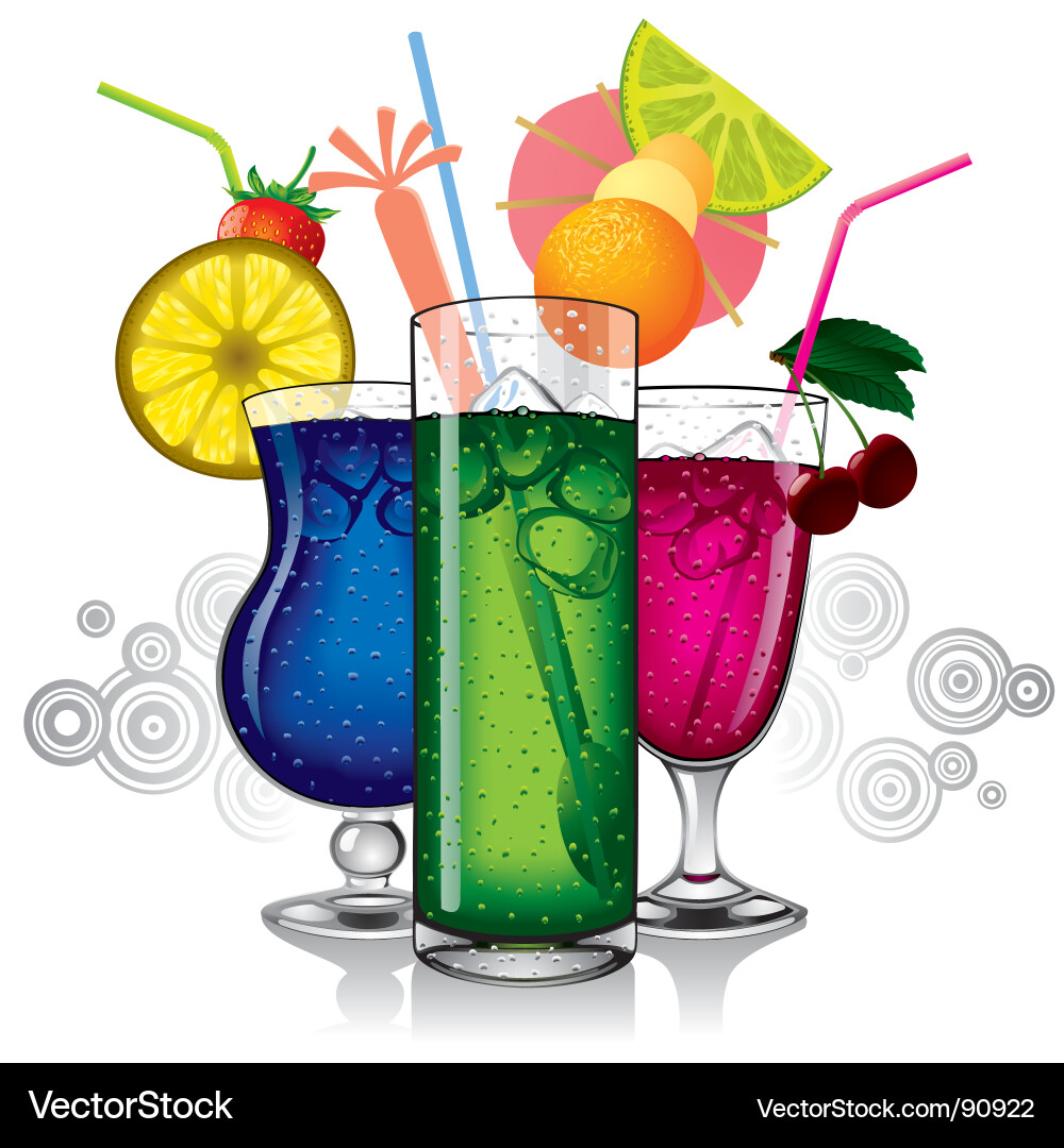 Cocktails Royalty Free Vector Image - VectorStock