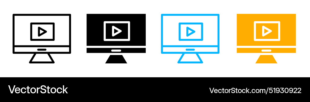 Digital online tutorials and e-learning course Vector Image