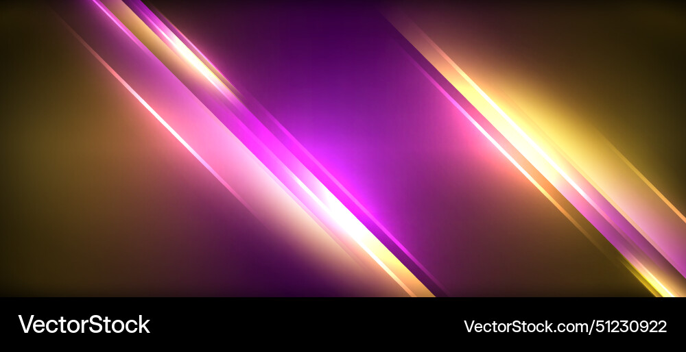 Electric blue and magenta diagonal line on dark Vector Image