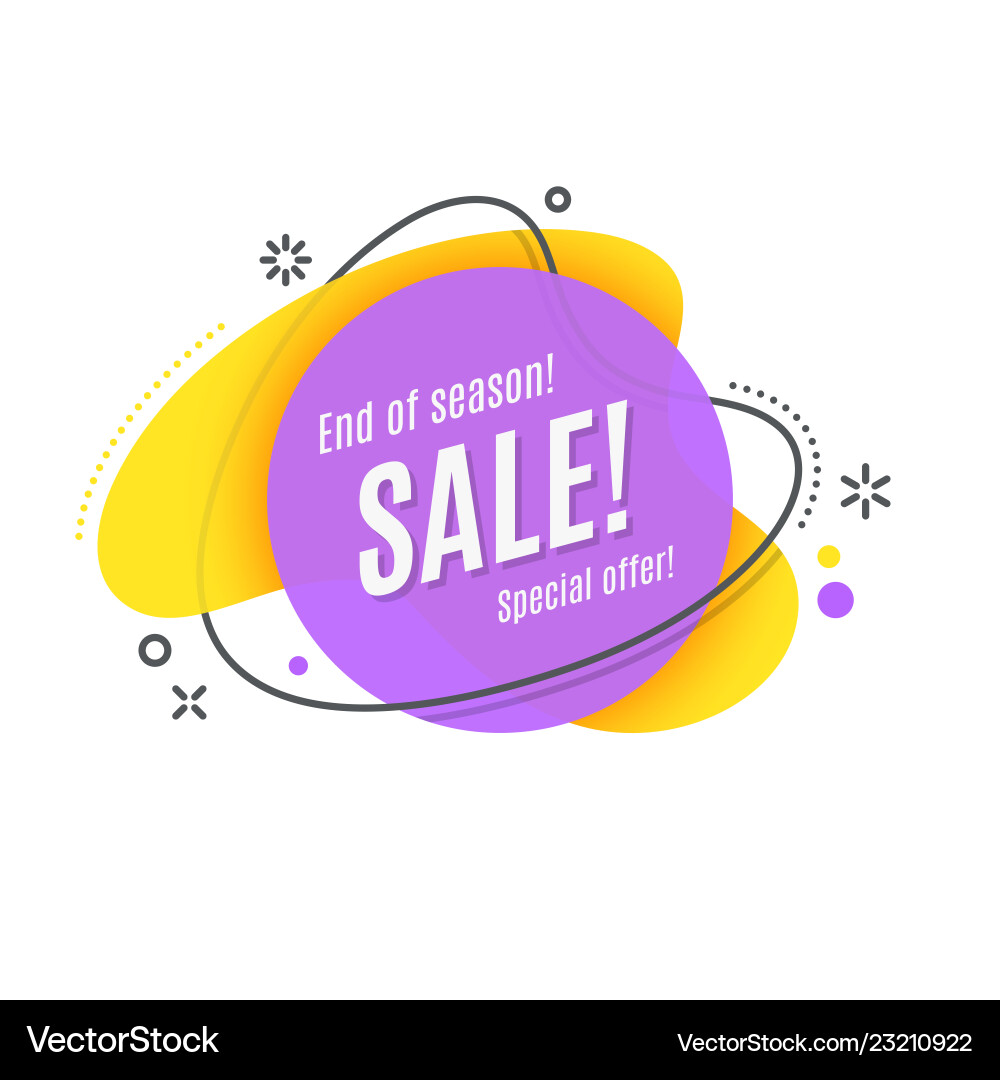 Flat linear promotion ribbon banner scroll price Vector Image