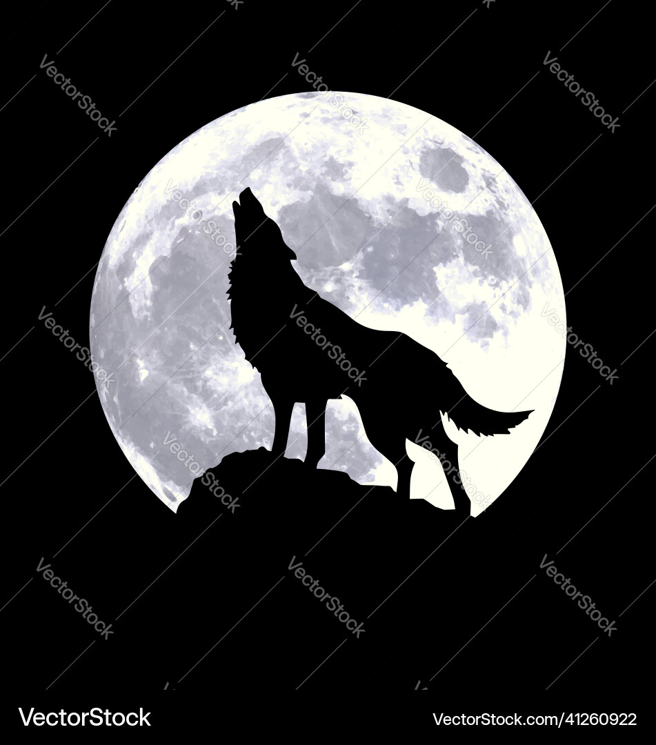 Howling Wolf Silhouette Pattern Howling Wolf Vector & Photo (Free
