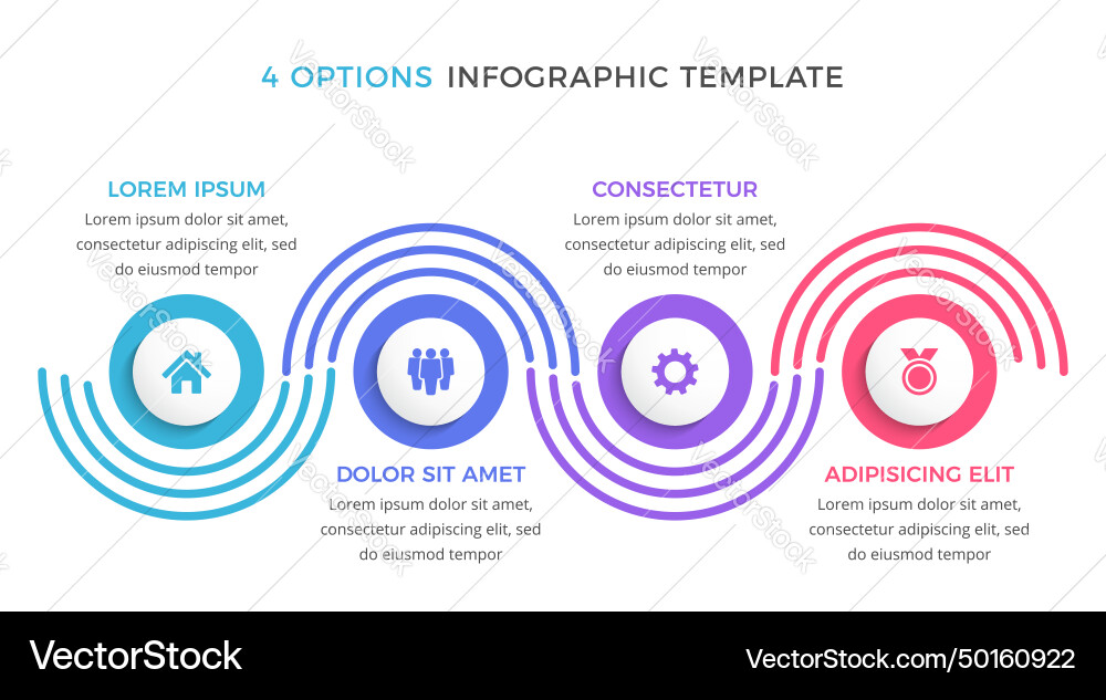 Infographic template - 4 elements Royalty Free Vector Image