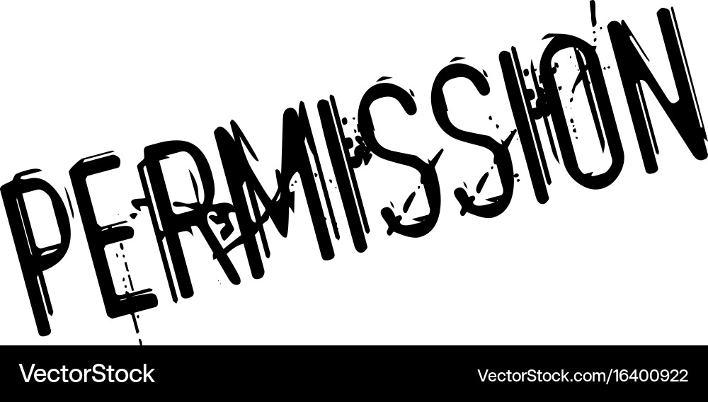 Permission rubber stamp Royalty Free Vector Image