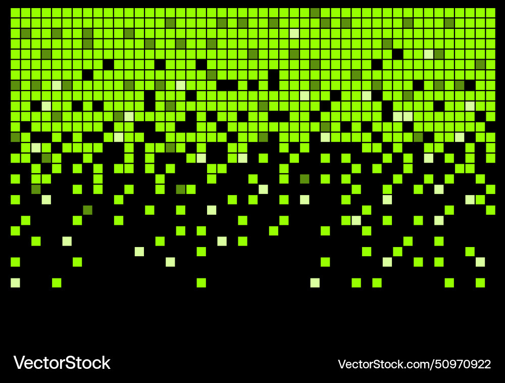 Pixel disintegration background decay effect Vector Image