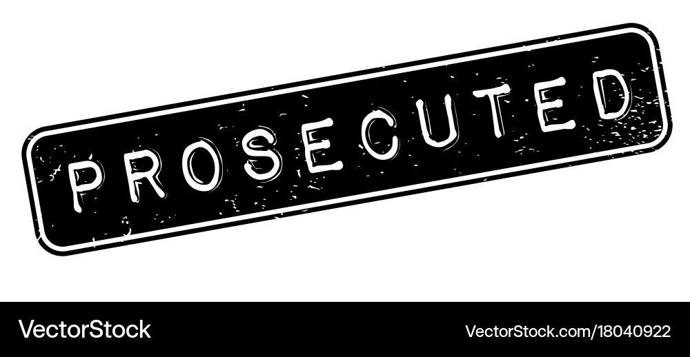 Prosecuted rubber stamp Royalty Free Vector Image