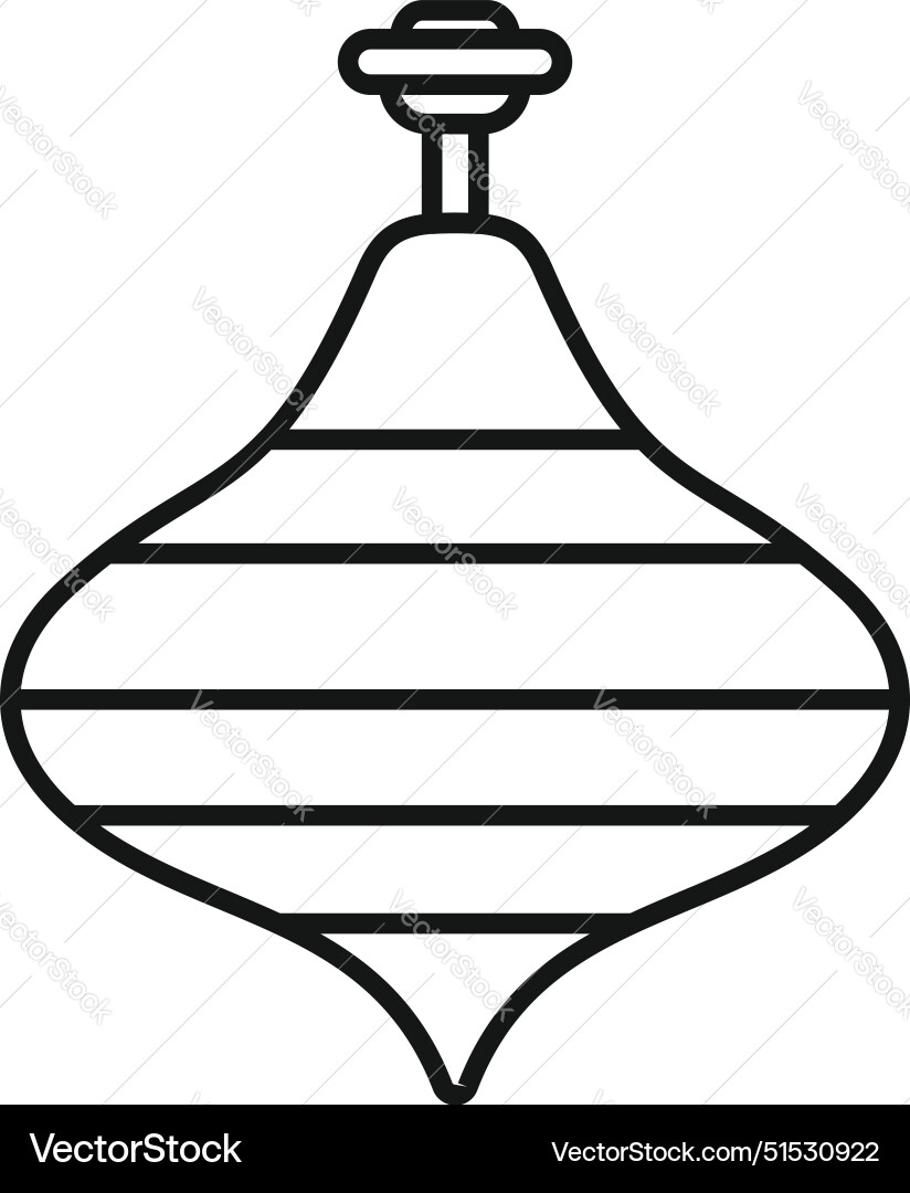 Spinning top toy line art drawing Royalty Free Vector Image