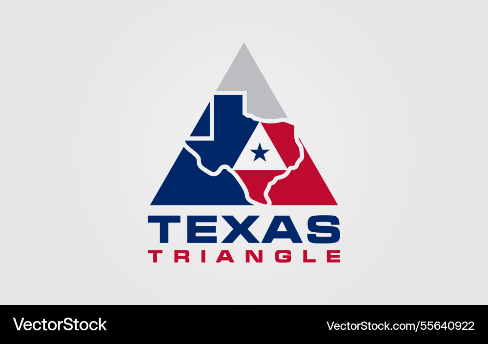 Texas triangle logo graphic Royalty Free Vector Image