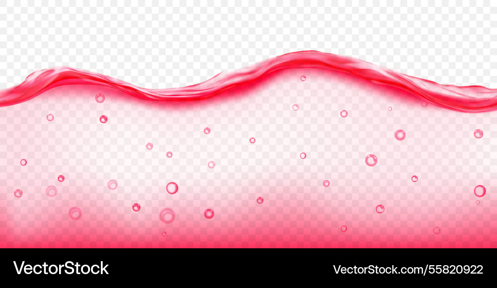 Translucent water wave with air bubbles Royalty Free Vector