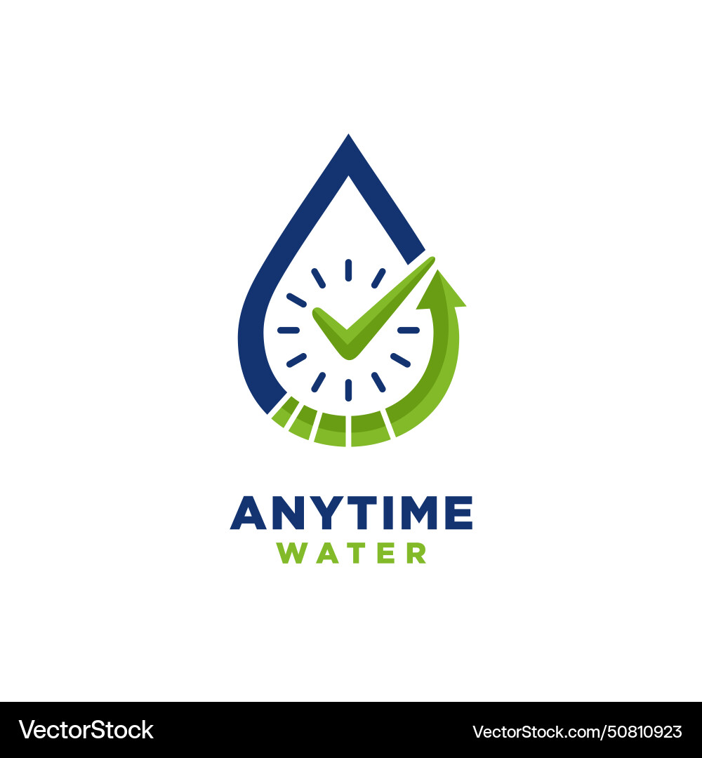 Anytime water logo water needs logo Royalty Free Vector