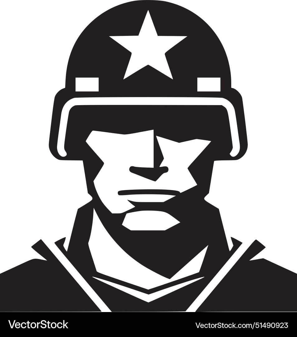 Army - minimalist and flat logo Royalty Free Vector Image