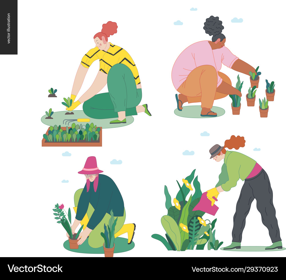 Diverse Gardening Set - Spring Royalty Free Vector Image