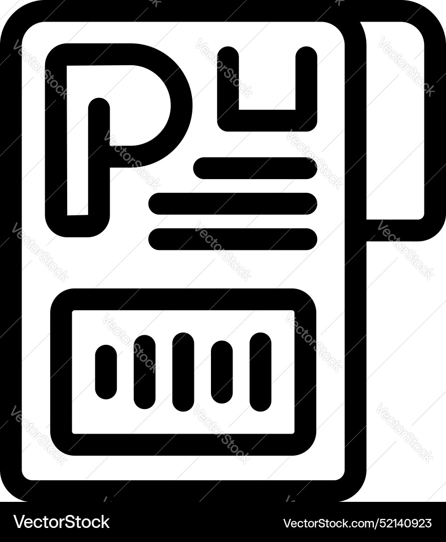 Parking ticket icon showing fine for illegal Vector Image