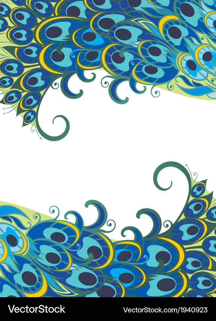Peacock Feather Pattern Royalty Free Vector Image