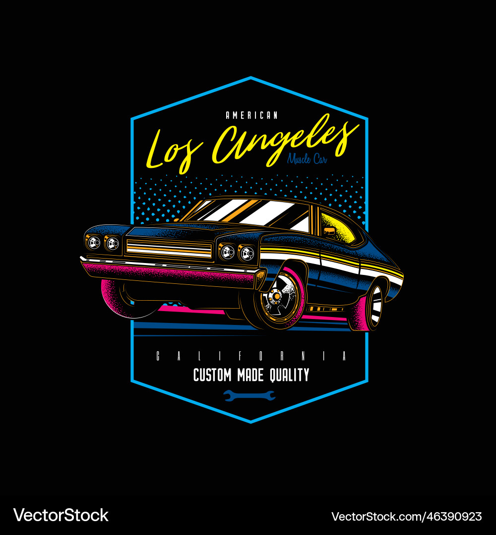 Vintage Classic Car Emblem Royalty Free Vector Image