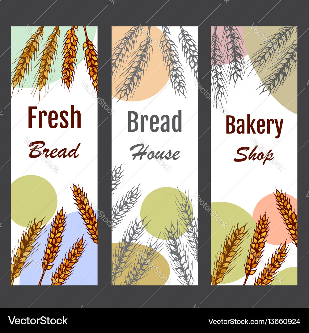 Bakery label organic eco brea Royalty Free Vector Image