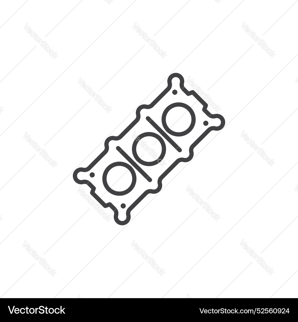 Car gasket icon set on white background Royalty Free Vector