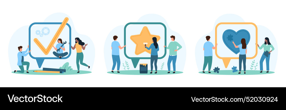 Chat messages comment in social media feedback Vector Image