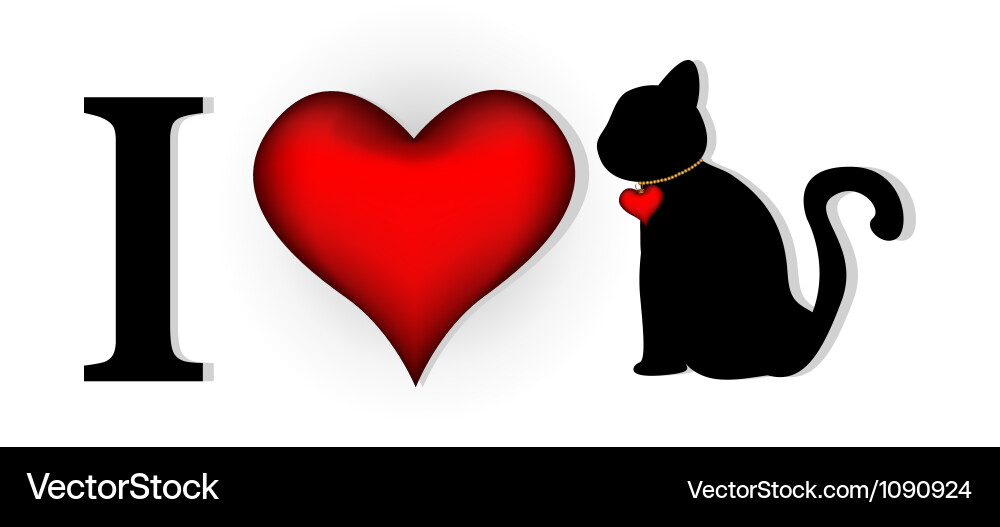 Cute Cat Heart Icon Royalty Free Vector Image - VectorStock