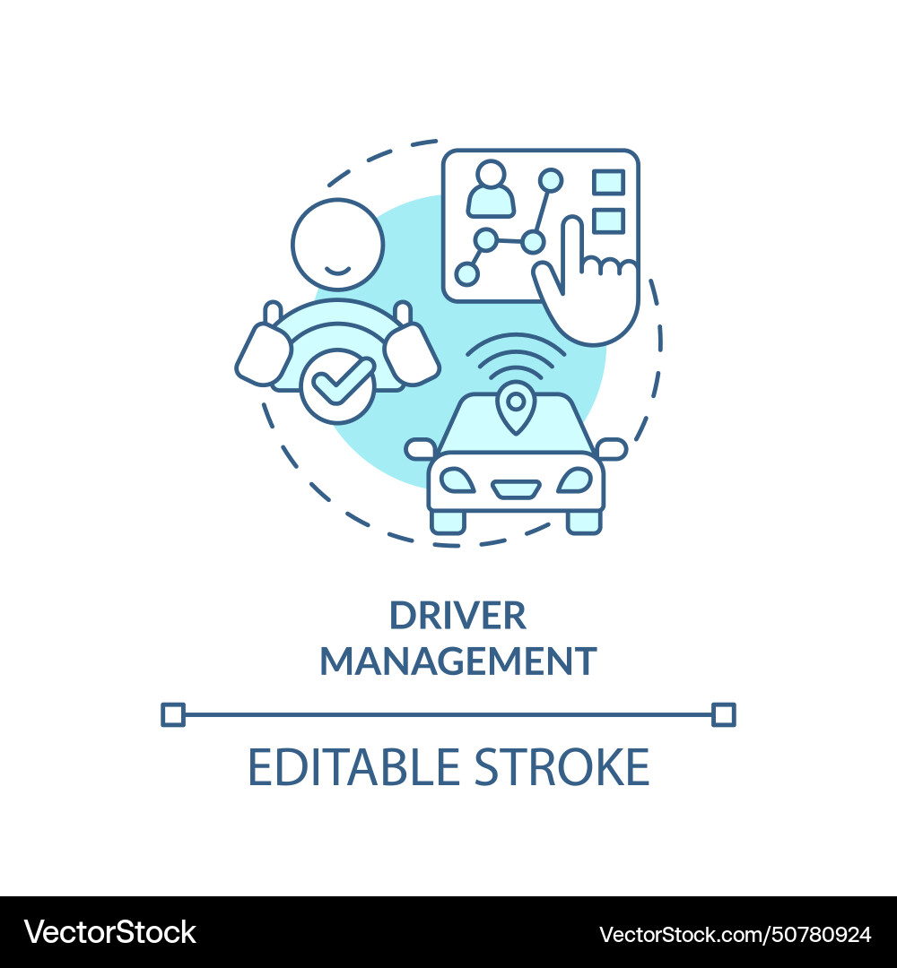 Driver management soft blue concept icon Vector Image