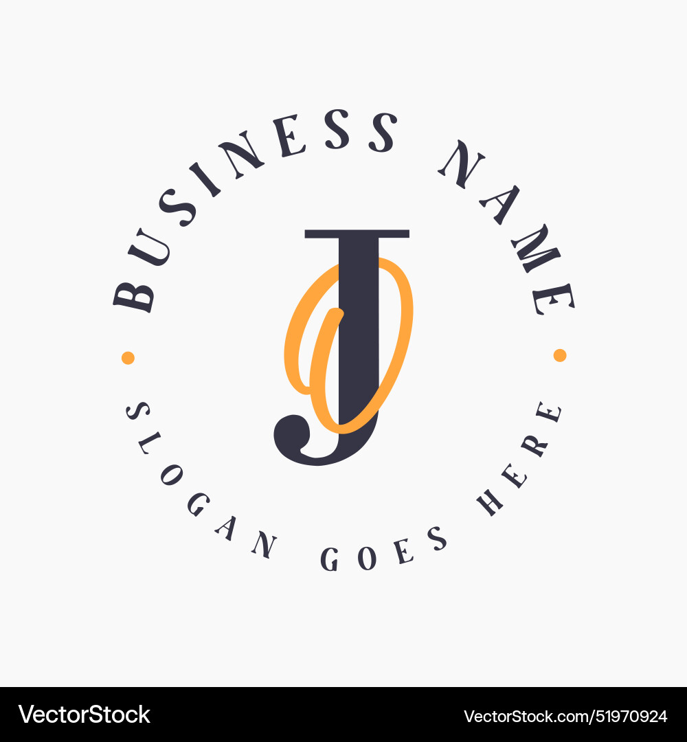 Elegant letter jo initials logo for corporate Vector Image